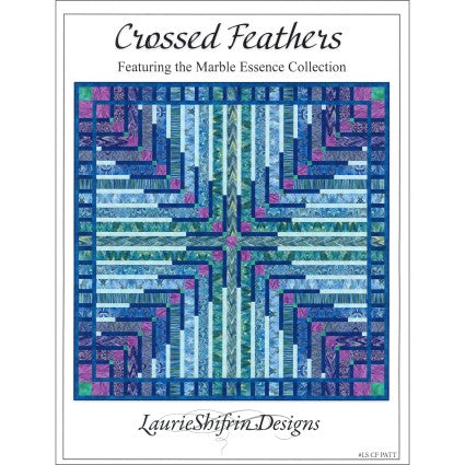 Crossed Feathers Blue Quilt Kit by Jason Yenter In The Beginning – Sew ...